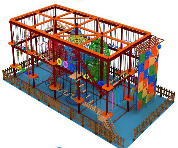 Indoor Adventure Rope Course Obstacle Course Multilevel ASTM Standard
