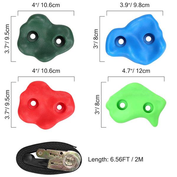 Fireproof Polyester Resin Climbing Holds Different Size Different Style