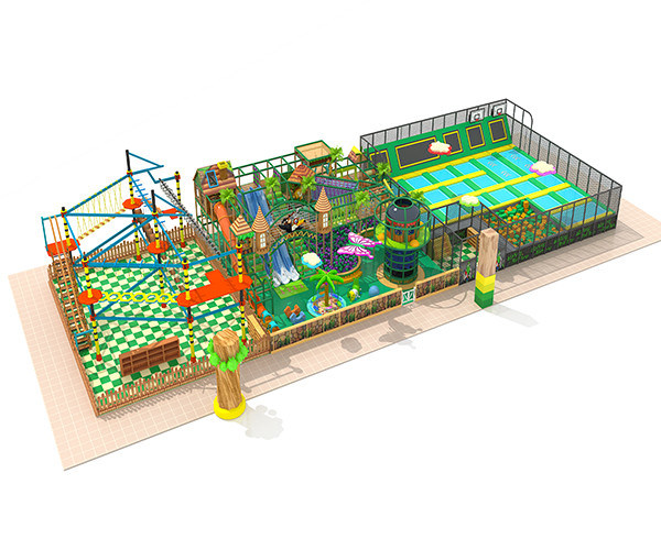 5.2m Jungle Themed Kids Indoor Playground Equipment For Family Play ...